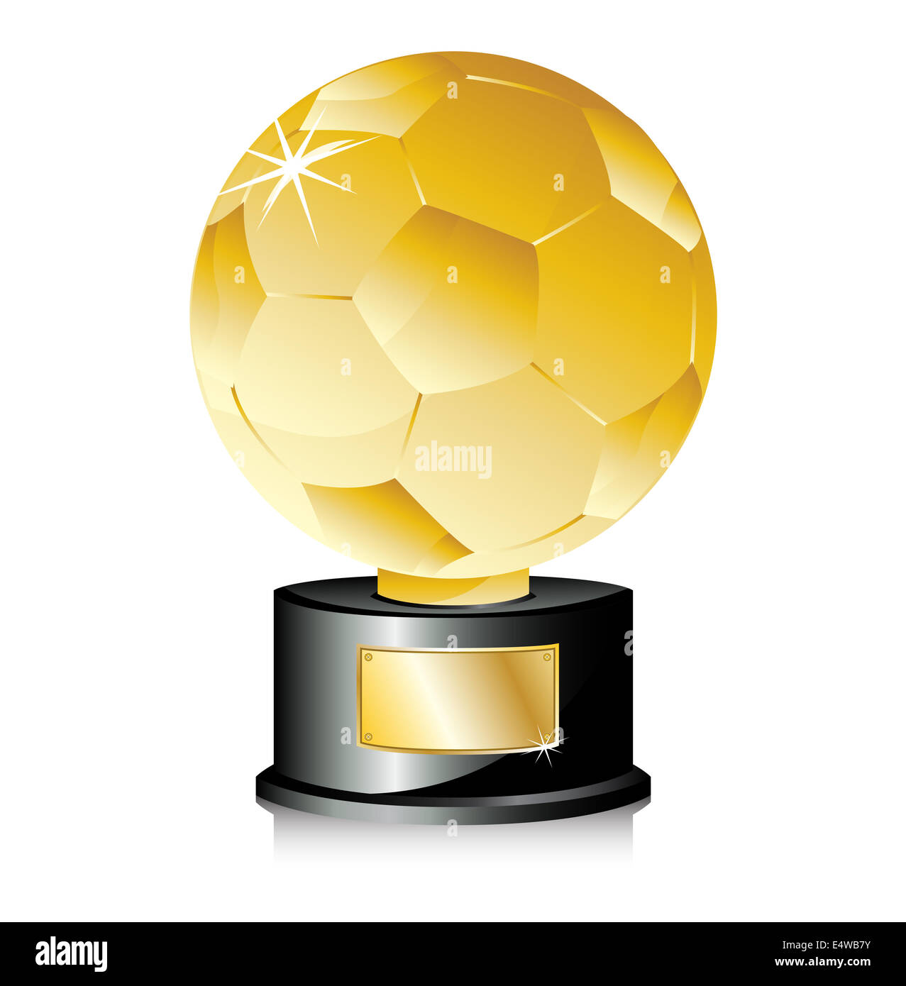Golden Ball Soccer Trophy Champion Stock Photo - Alamy