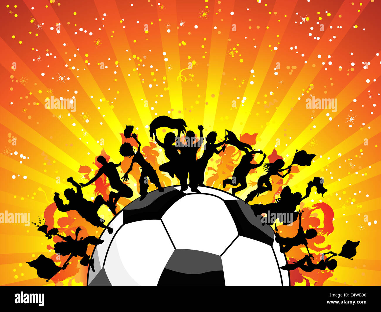 Huge Crowd Celebrating Soccer Game Stock Photo - Alamy