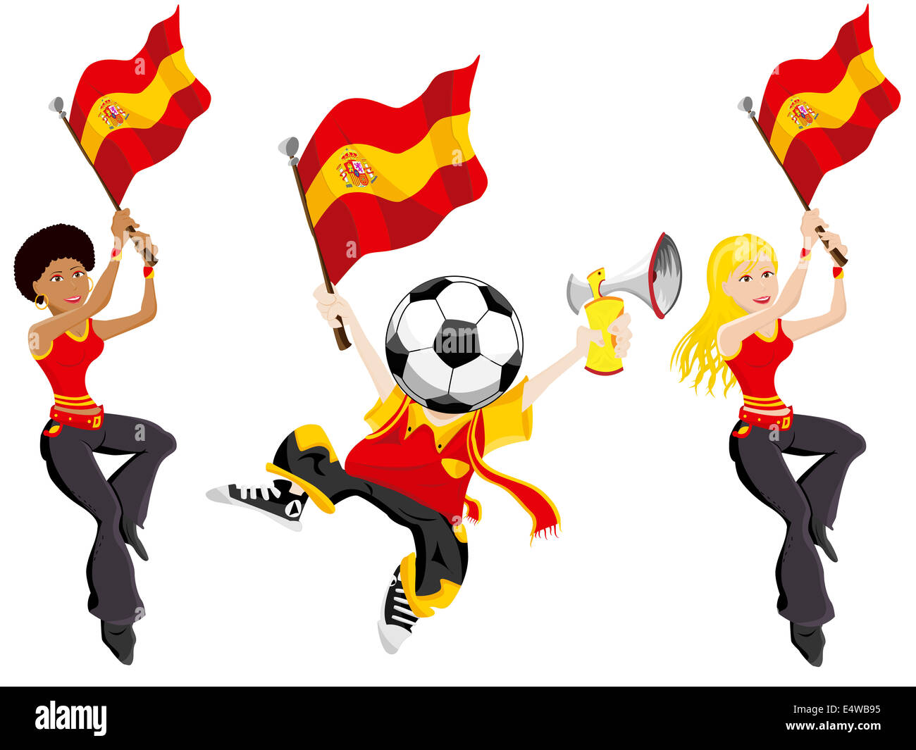Cartoon soccer girl Cut Out Stock Images & Pictures - Alamy