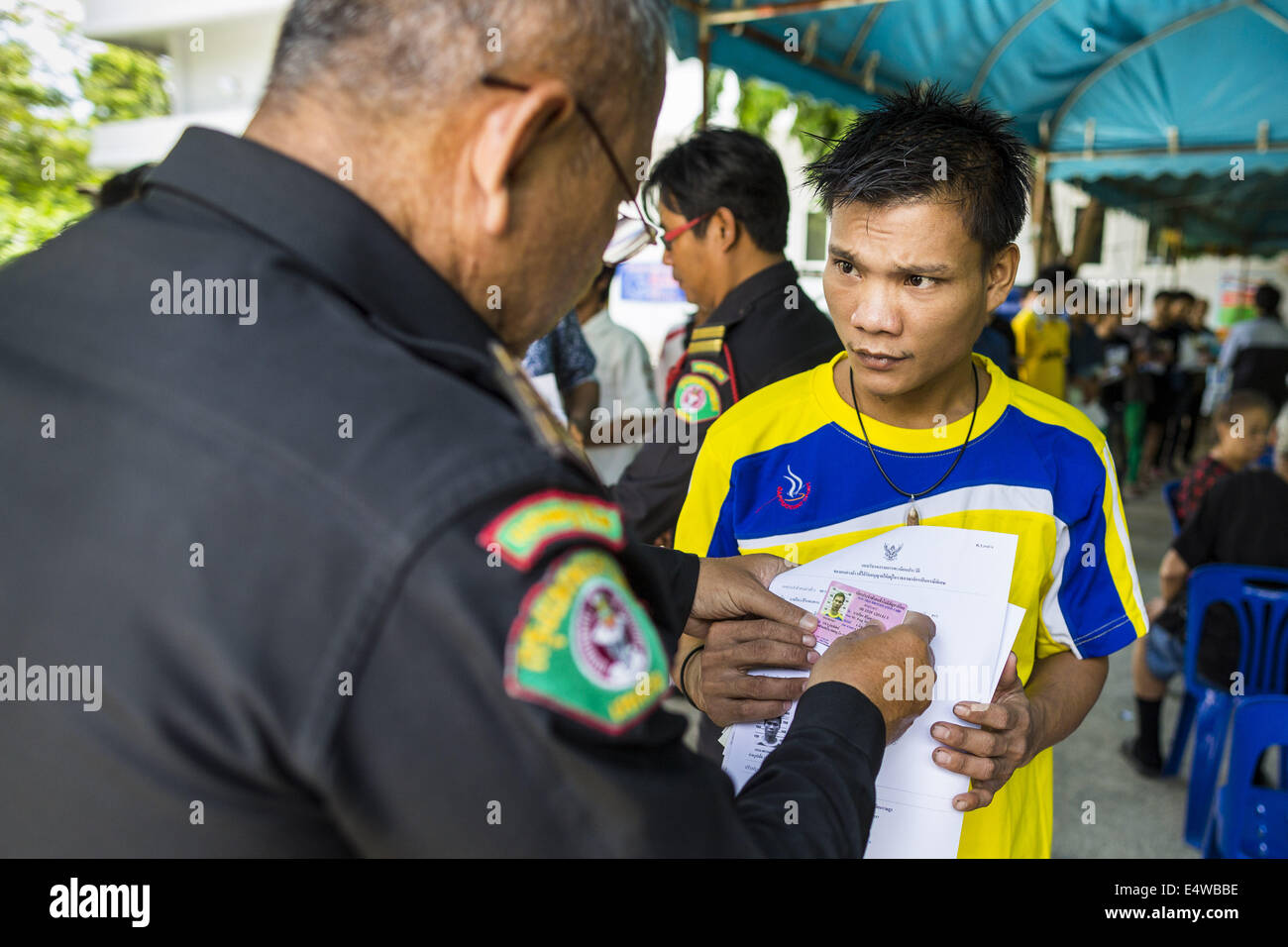 July 17, 2014 - Bangkok, Bangkok, Thailand - Thai immigration police ...
