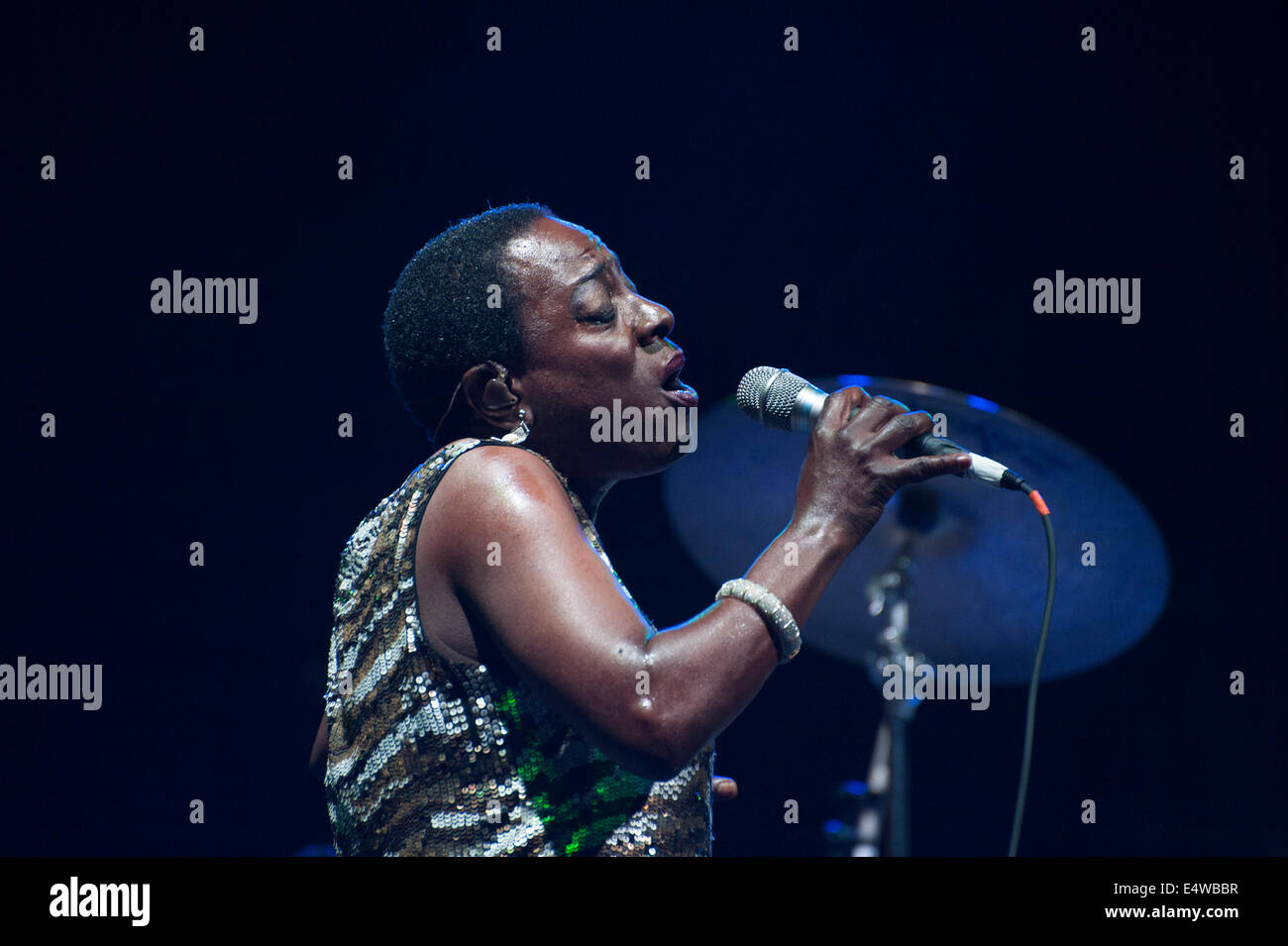 New York, USA. 16th July, 2014. Sharon Jones, 58, unleashed a torrent ...