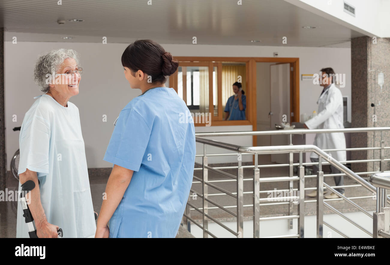 Caring conversation between nurse hi-res stock photography and images ...