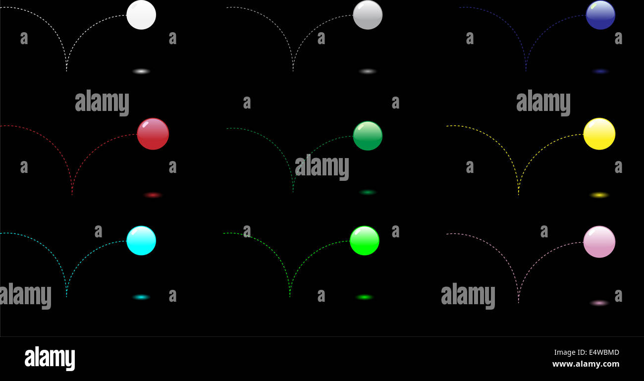 Bouncing ball illustration hi-res stock photography and images - Alamy