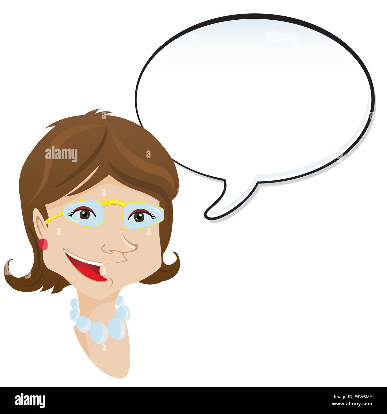 Cartoon female head bubble hi-res stock photography and images - Alamy