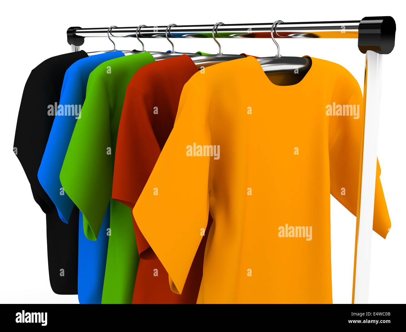 Hanger with clothes any color Stock Photo - Alamy