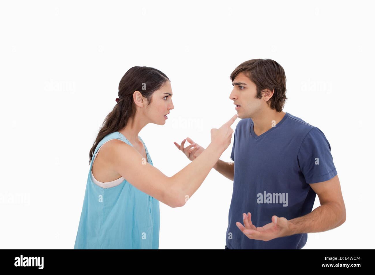 Young couple arguing Stock Photo - Alamy