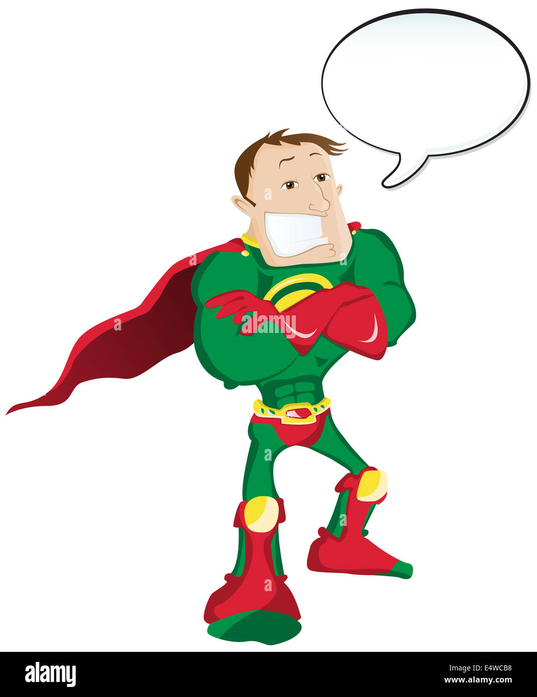 Cartoon illustration super idea hero hi-res stock photography and ...