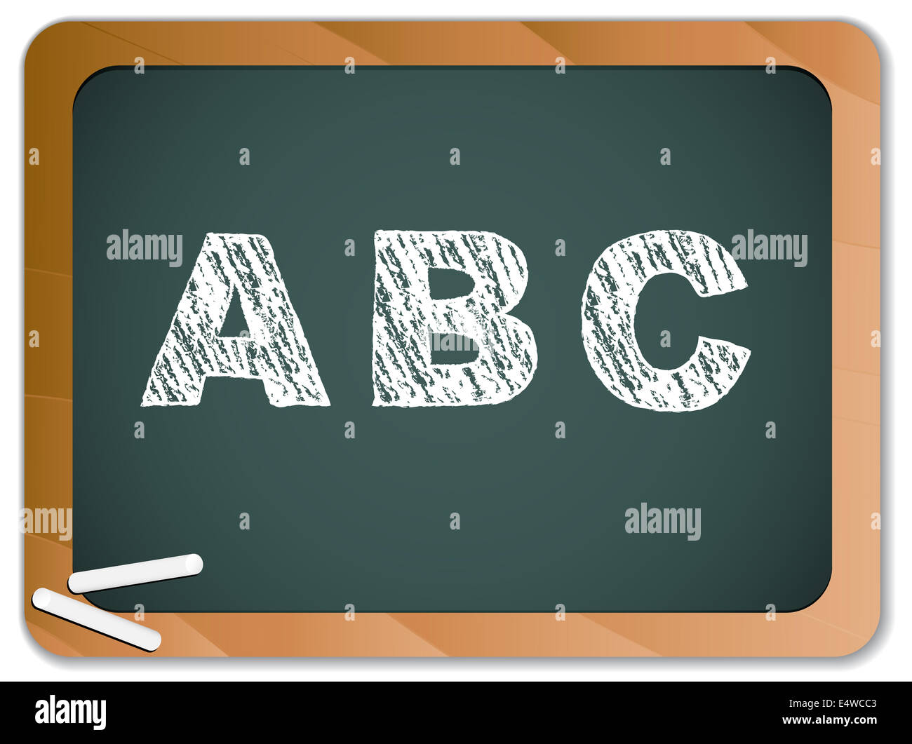 Chalk Alphabet on Blackboard Stock Photo - Alamy