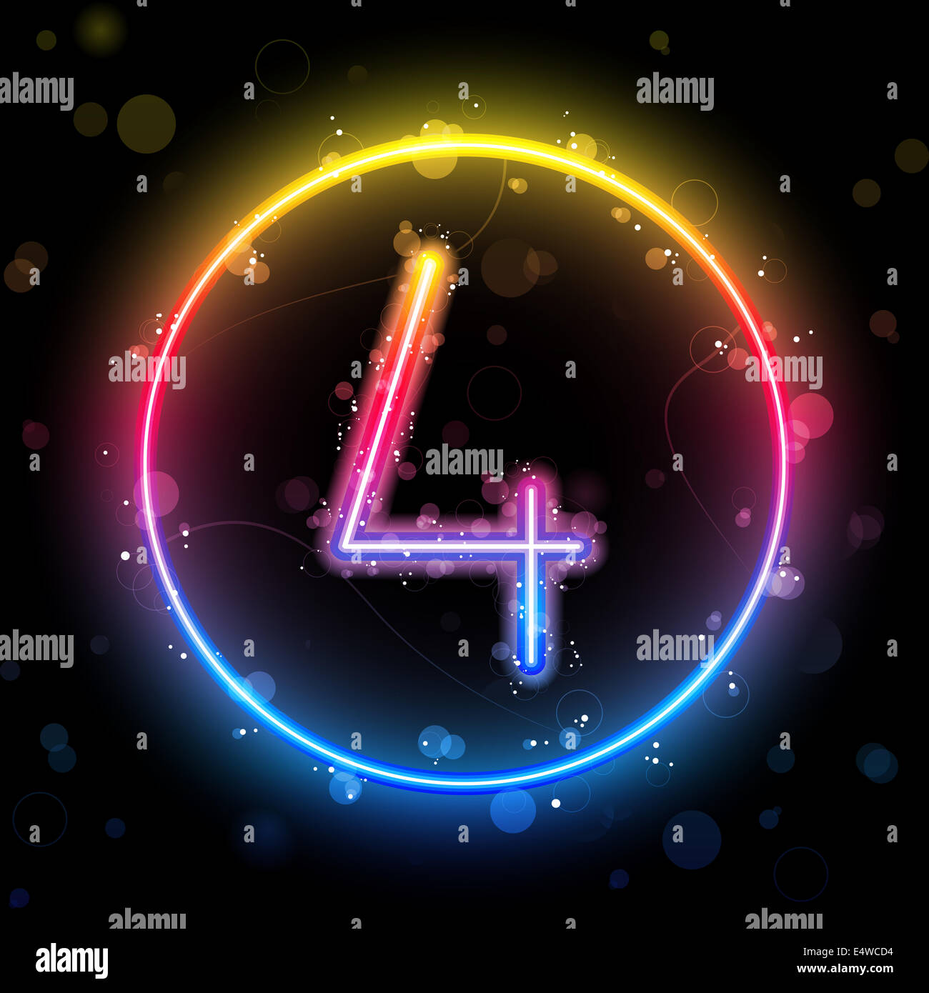 Number Rainbow Lights Glitter with Sparkles Stock Photo - Alamy