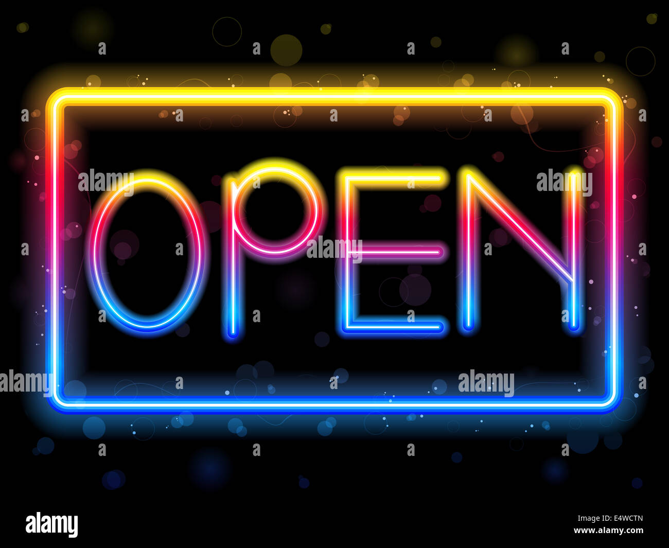 Blue orange neon sign hi-res stock photography and images - Alamy