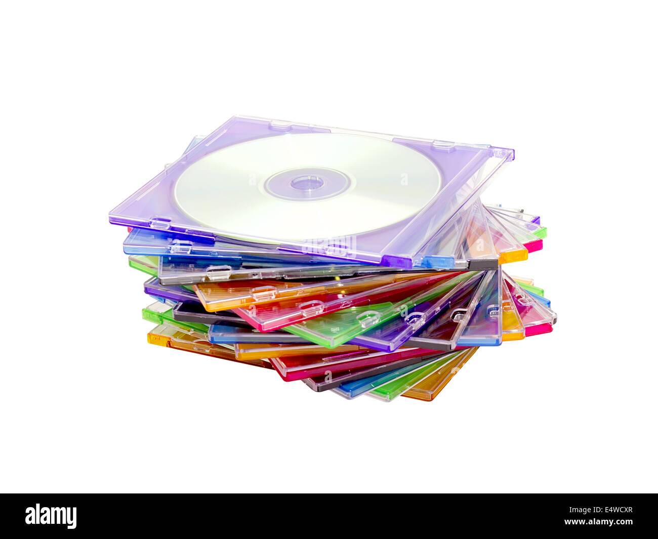 a stack of colored discs Stock Photo - Alamy