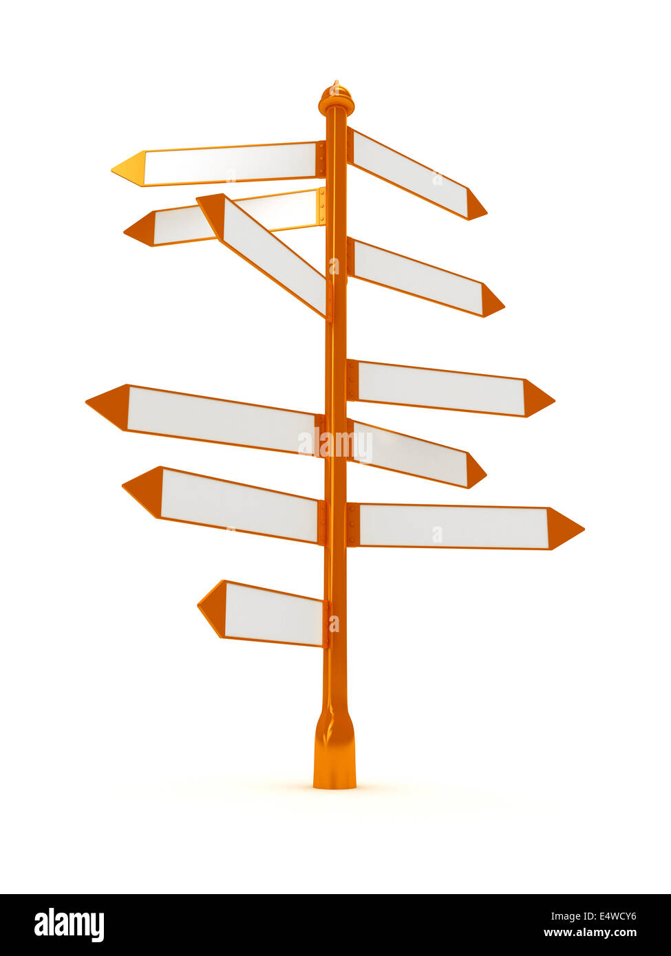 Directions signs over white background Stock Photo - Alamy