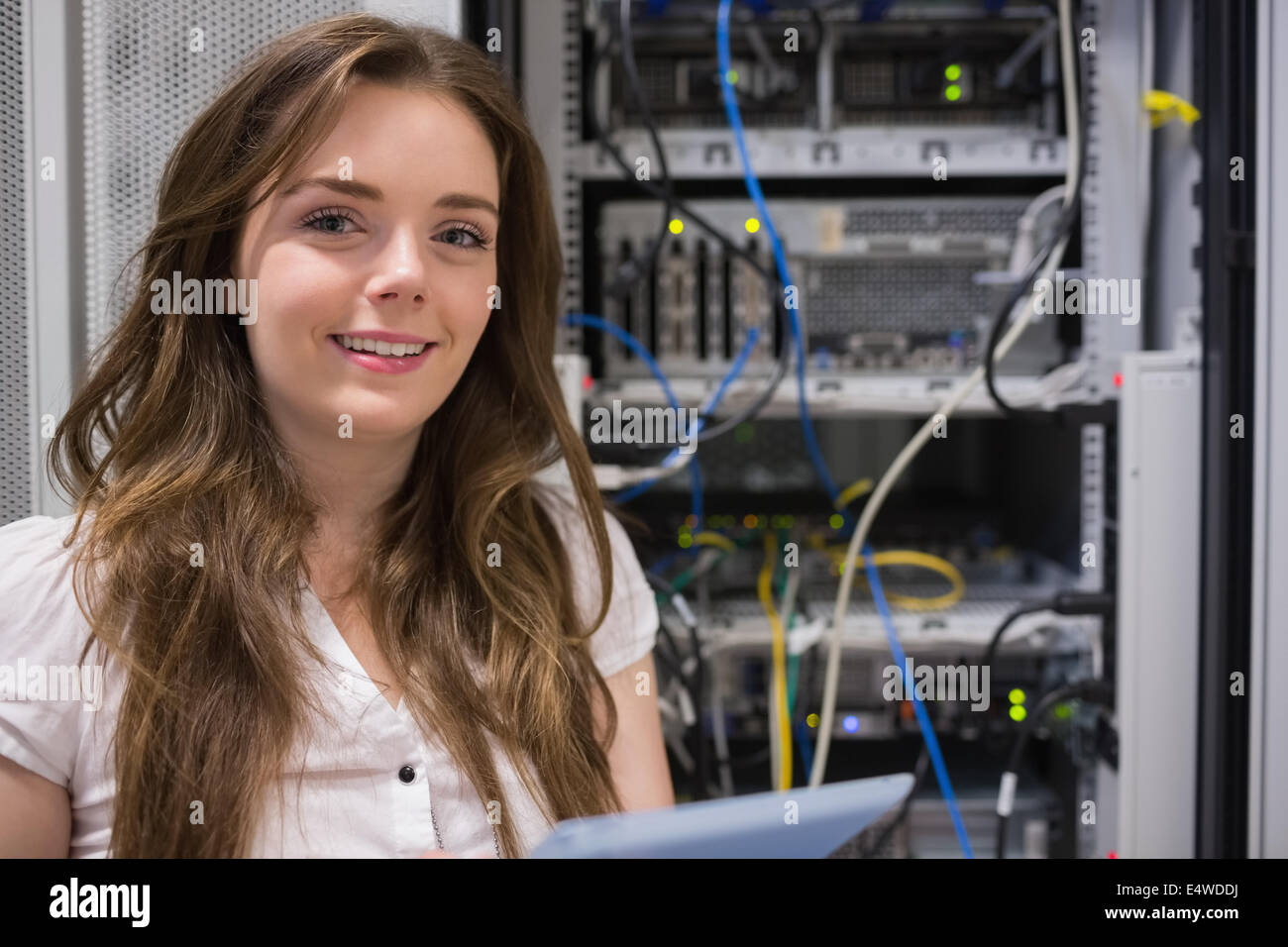 Woman standing in server hi-res stock photography and images - Alamy