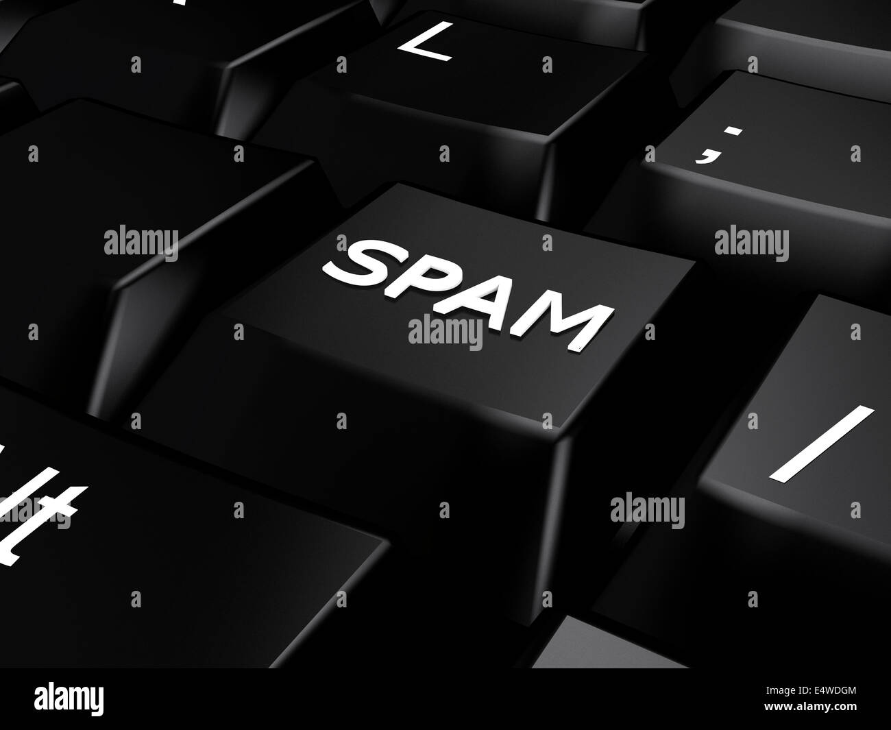 Keyboard with word spam Stock Photo - Alamy