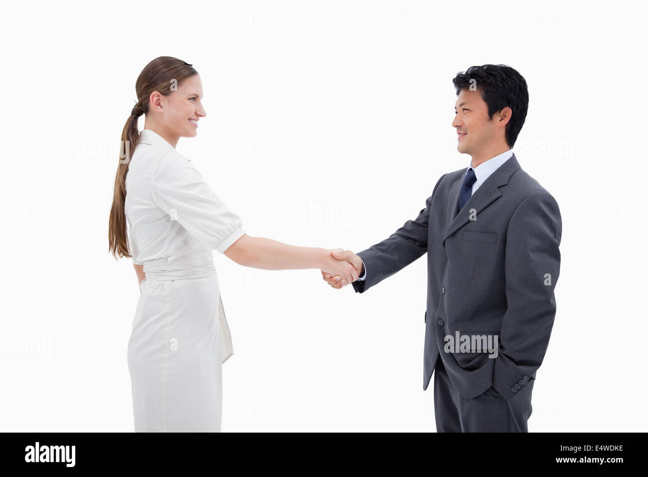 Close up business team handshake Cut Out Stock Images & Pictures - Alamy