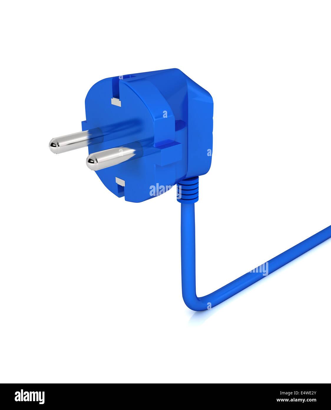 Electric plug over white background Stock Photo - Alamy