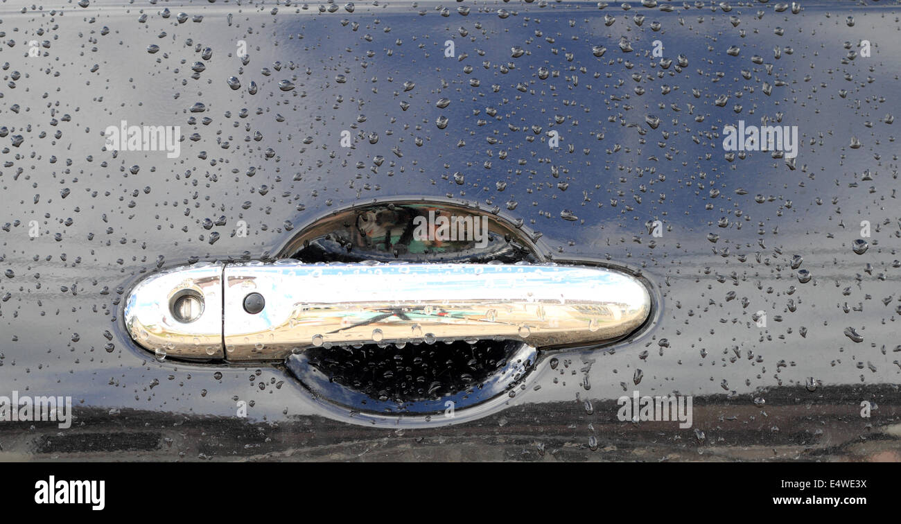 water drop on car after rain Stock Photo - Alamy