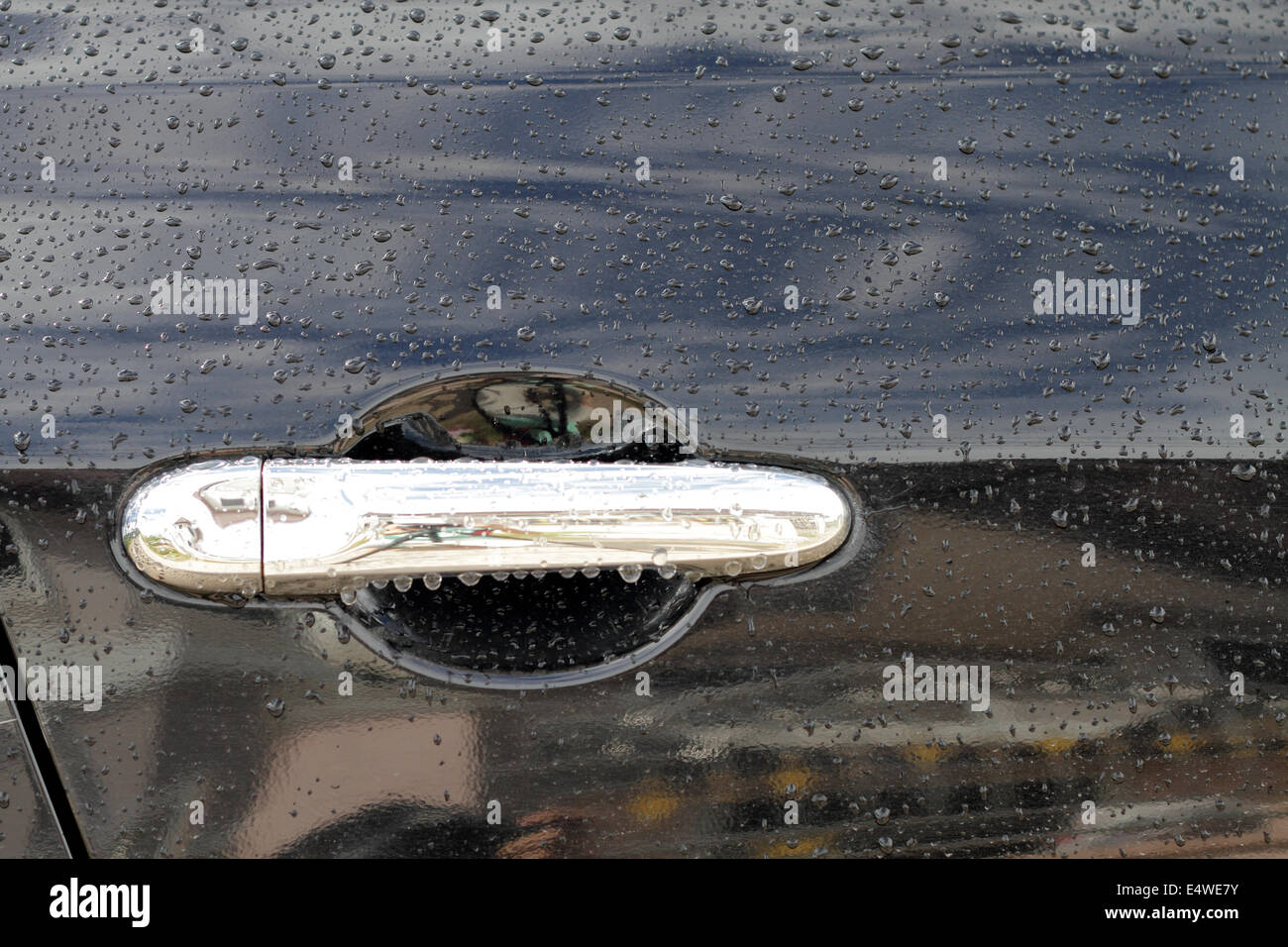 water drop on car after rain Stock Photo - Alamy