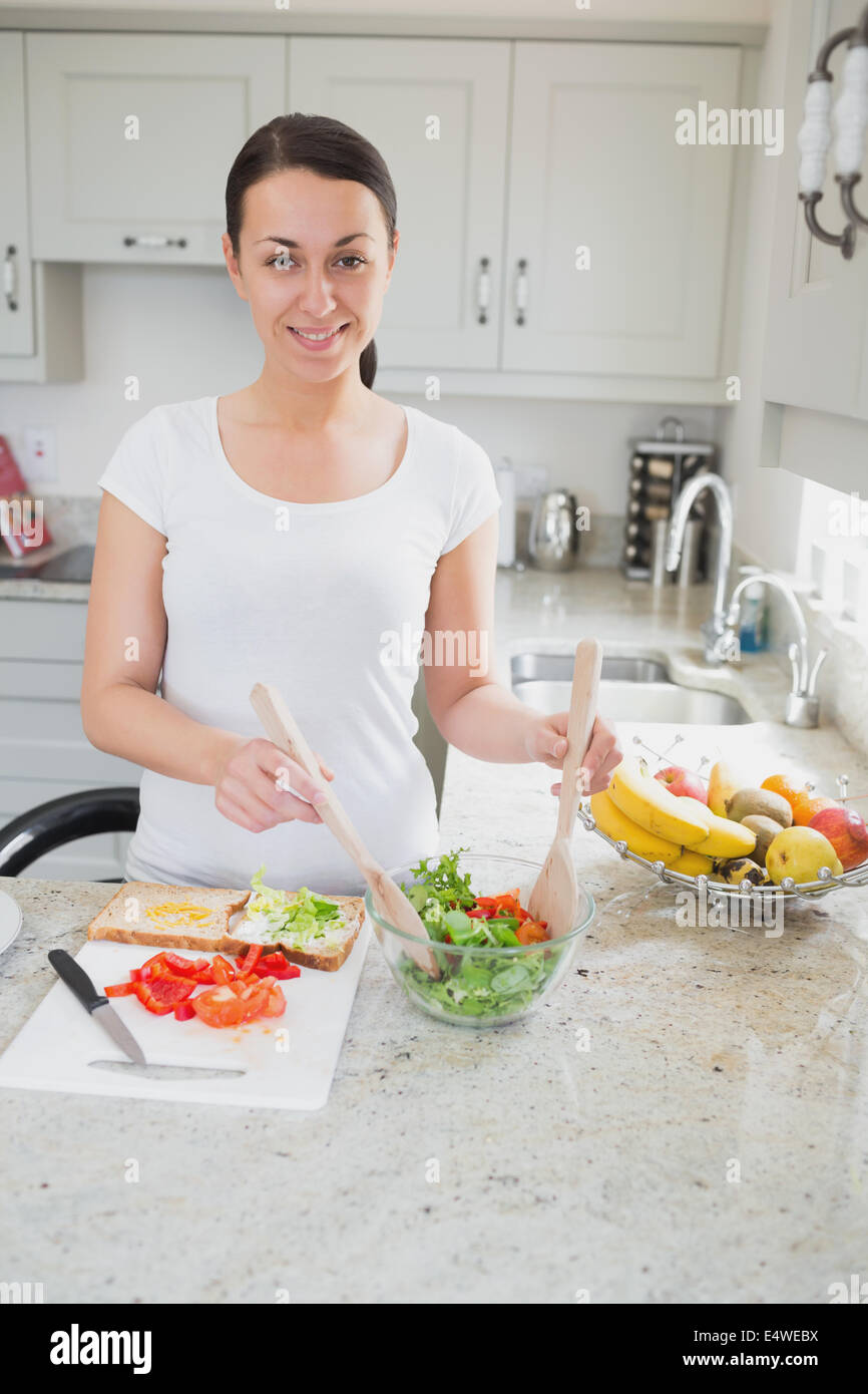Young adult making sandwich kitchen hi-res stock photography and images ...