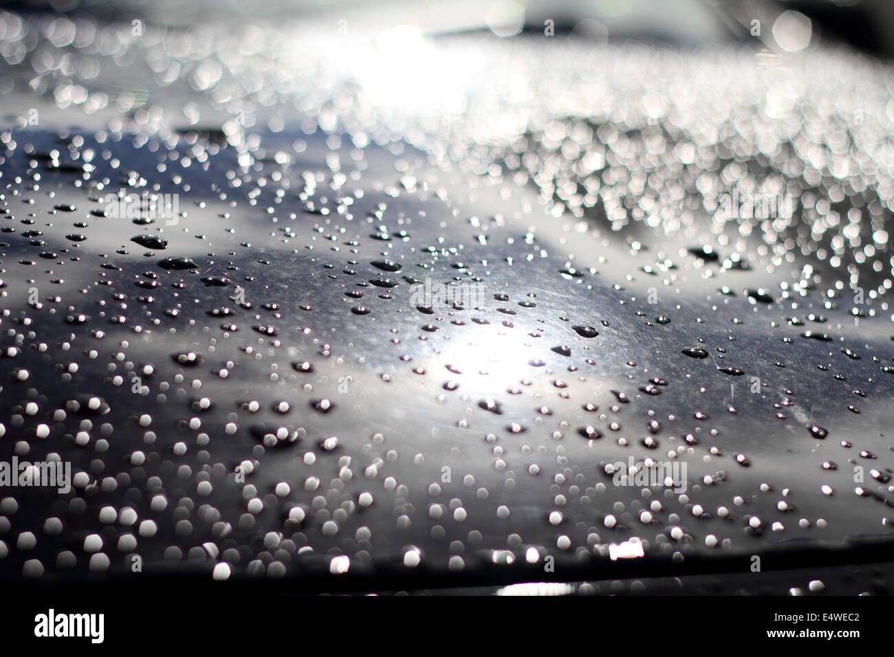 water drop on car after rain Stock Photo - Alamy