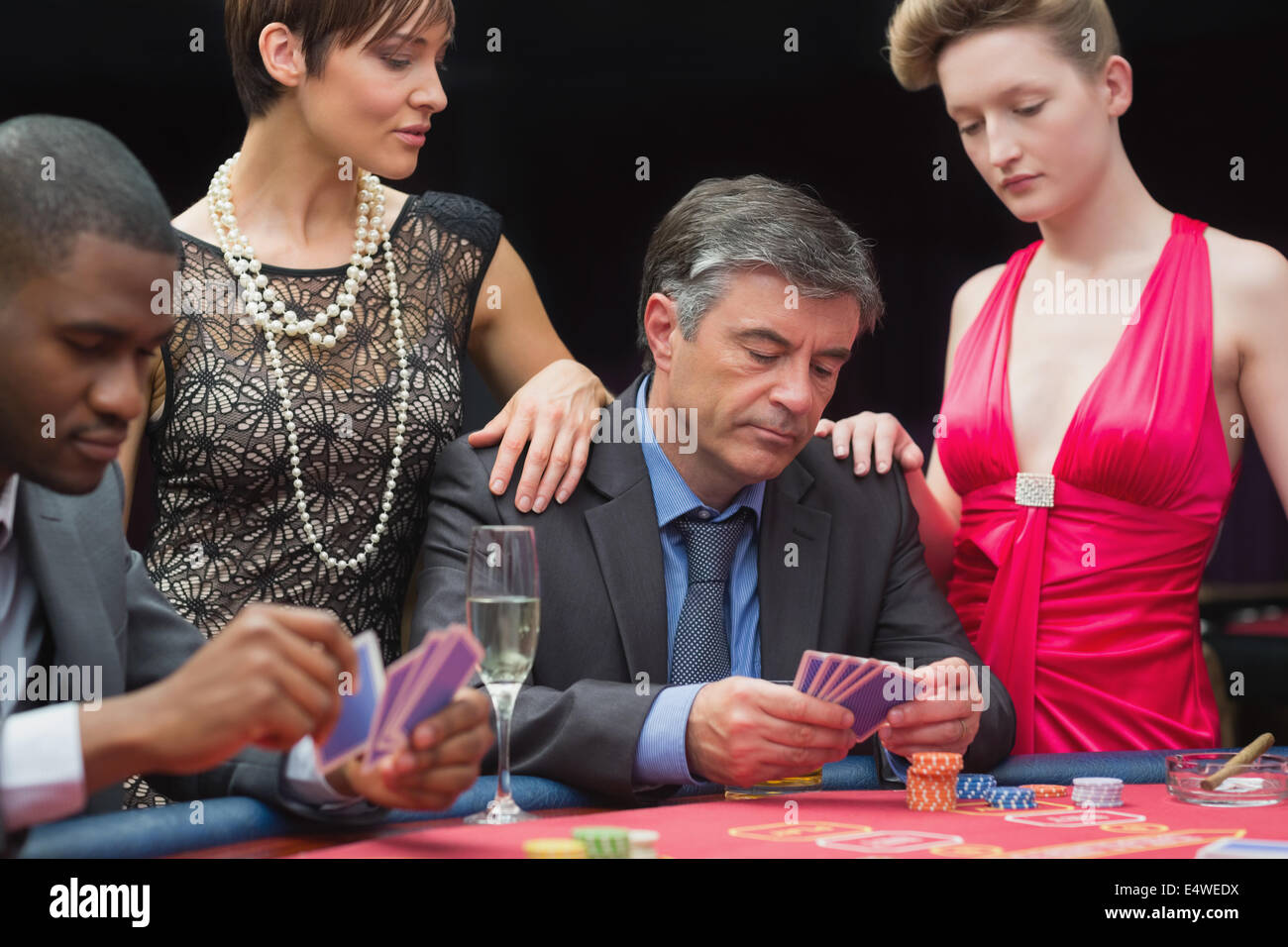 Two playing cards standing hi-res stock photography and images - Alamy