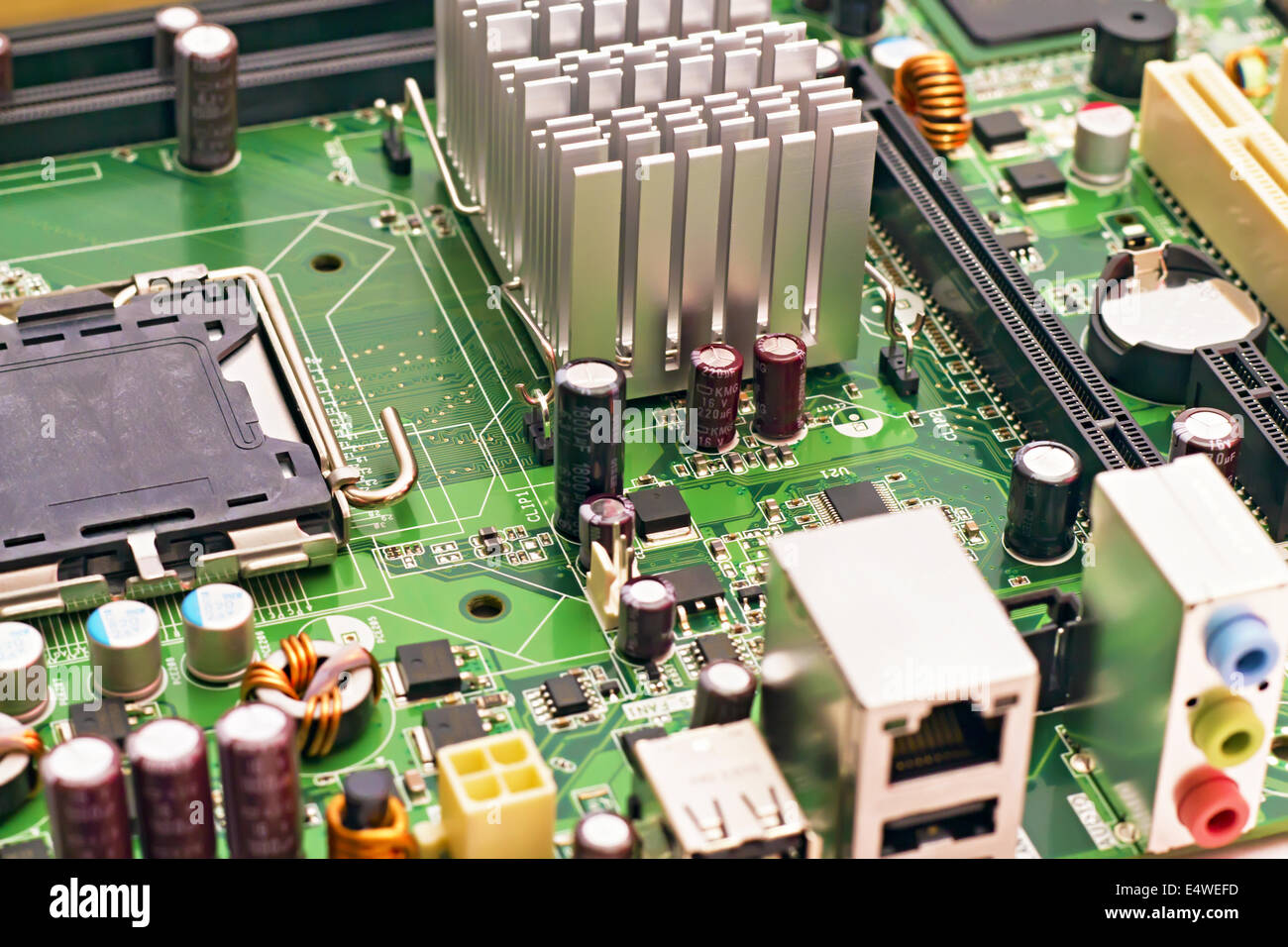 PC motherboard closeup Stock Photo - Alamy