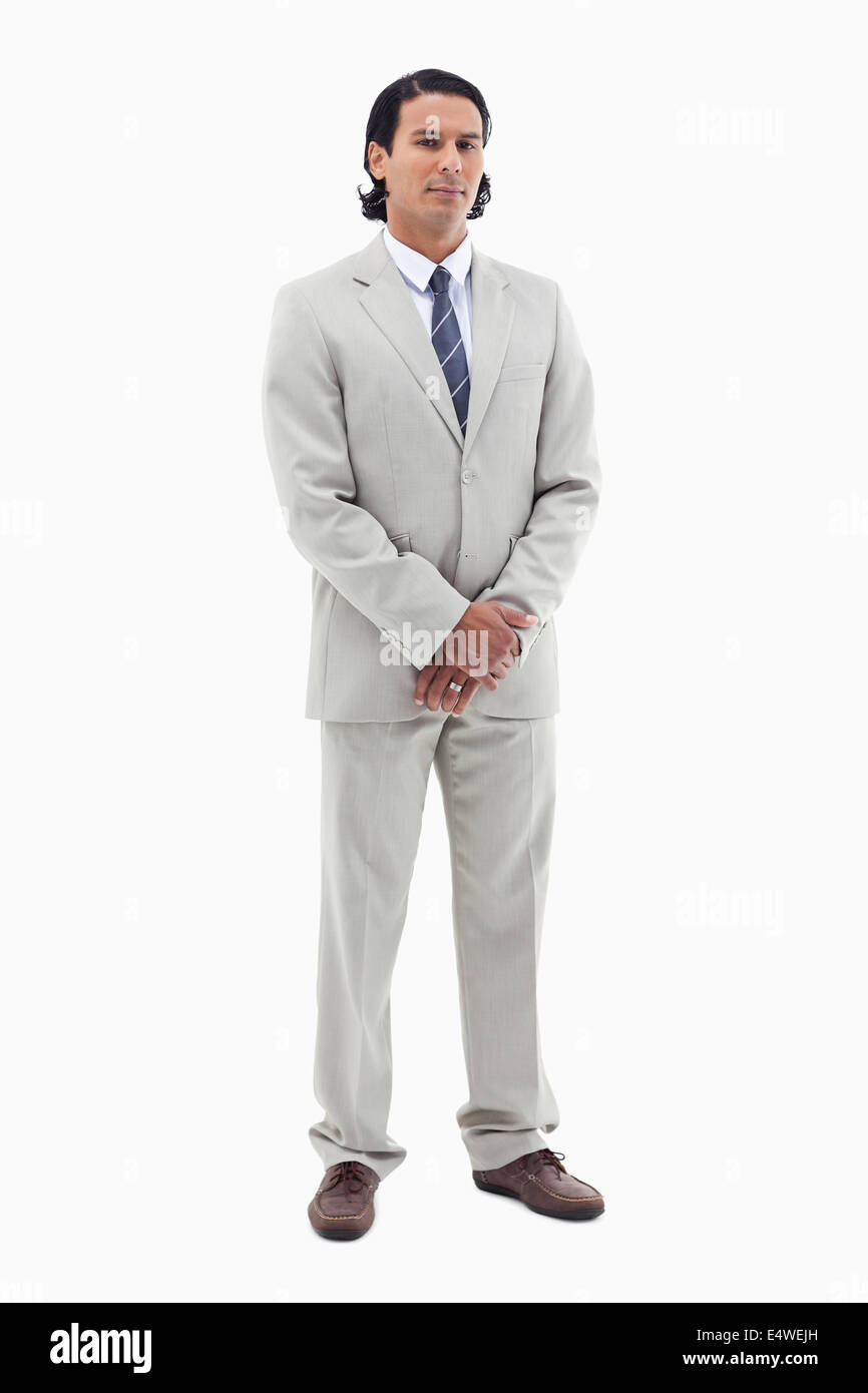 Portrait of an office worker standing up Stock Photo - Alamy