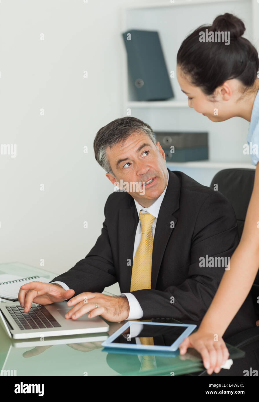 Business man and woman working in team Stock Photo - Alamy