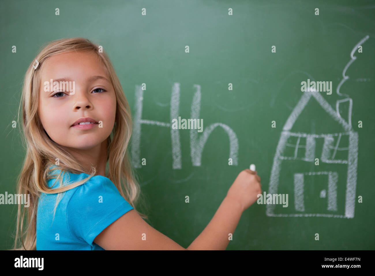 Girl learning write letter hi-res stock photography and images - Alamy