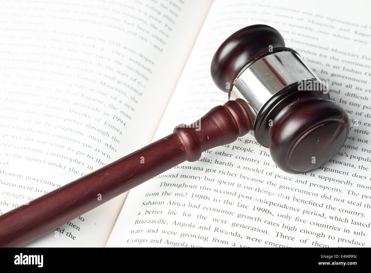 Gavel on a book Stock Photo - Alamy