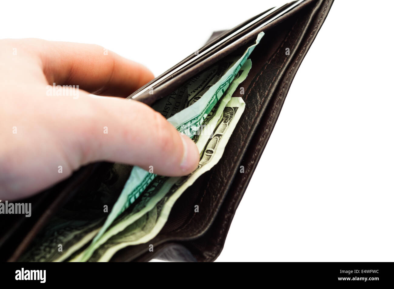 Hand holding purse Stock Photo - Alamy