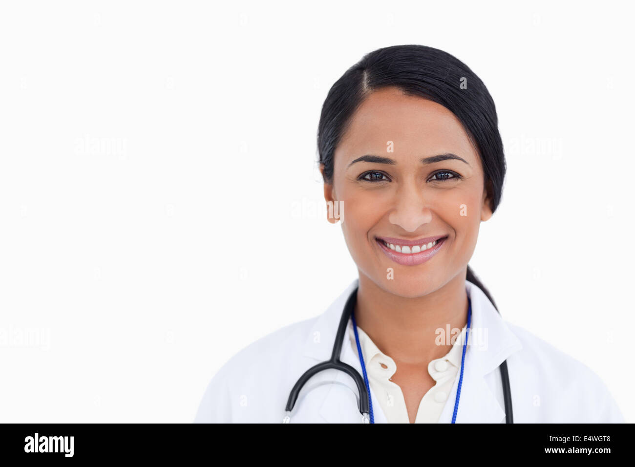 Close up of smiling female physician Stock Photo - Alamy