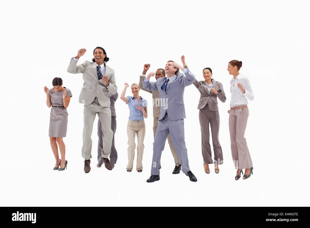 Excited overjoyed young business Cut Out Stock Images & Pictures - Alamy