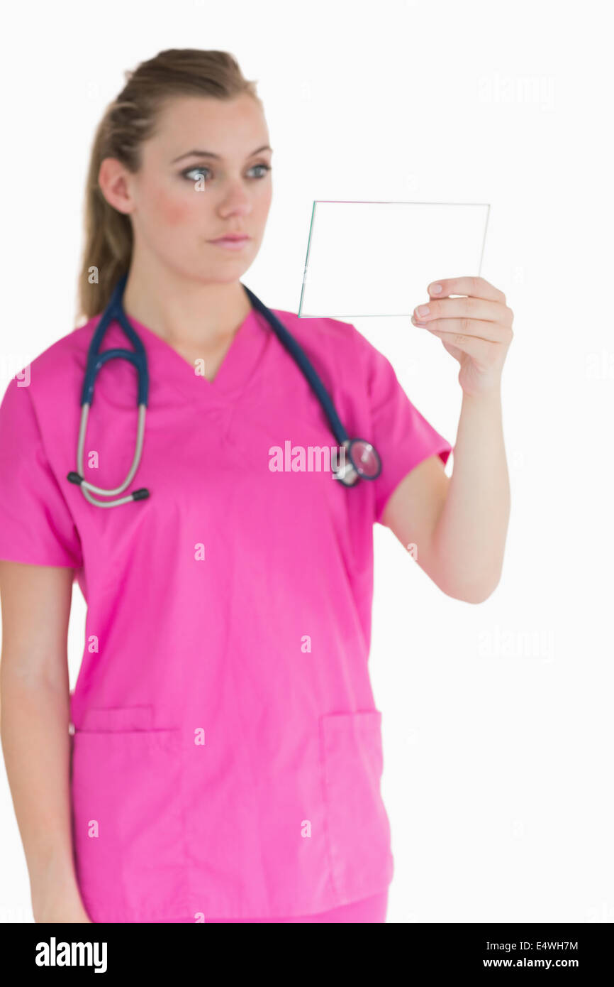 Viewing nurse in scrubs hi-res stock photography and images - Alamy