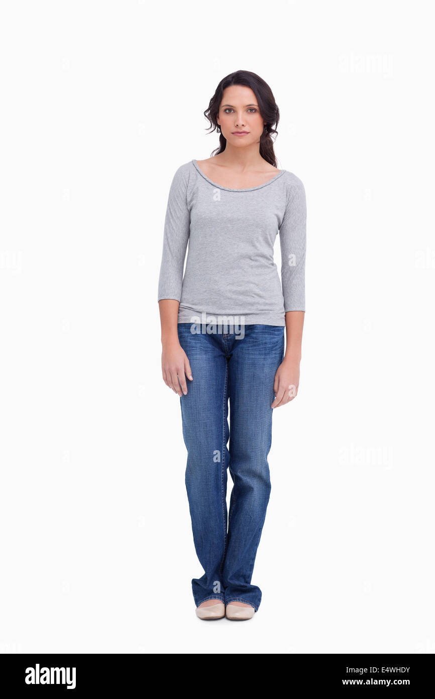 Young woman standing Stock Photo - Alamy