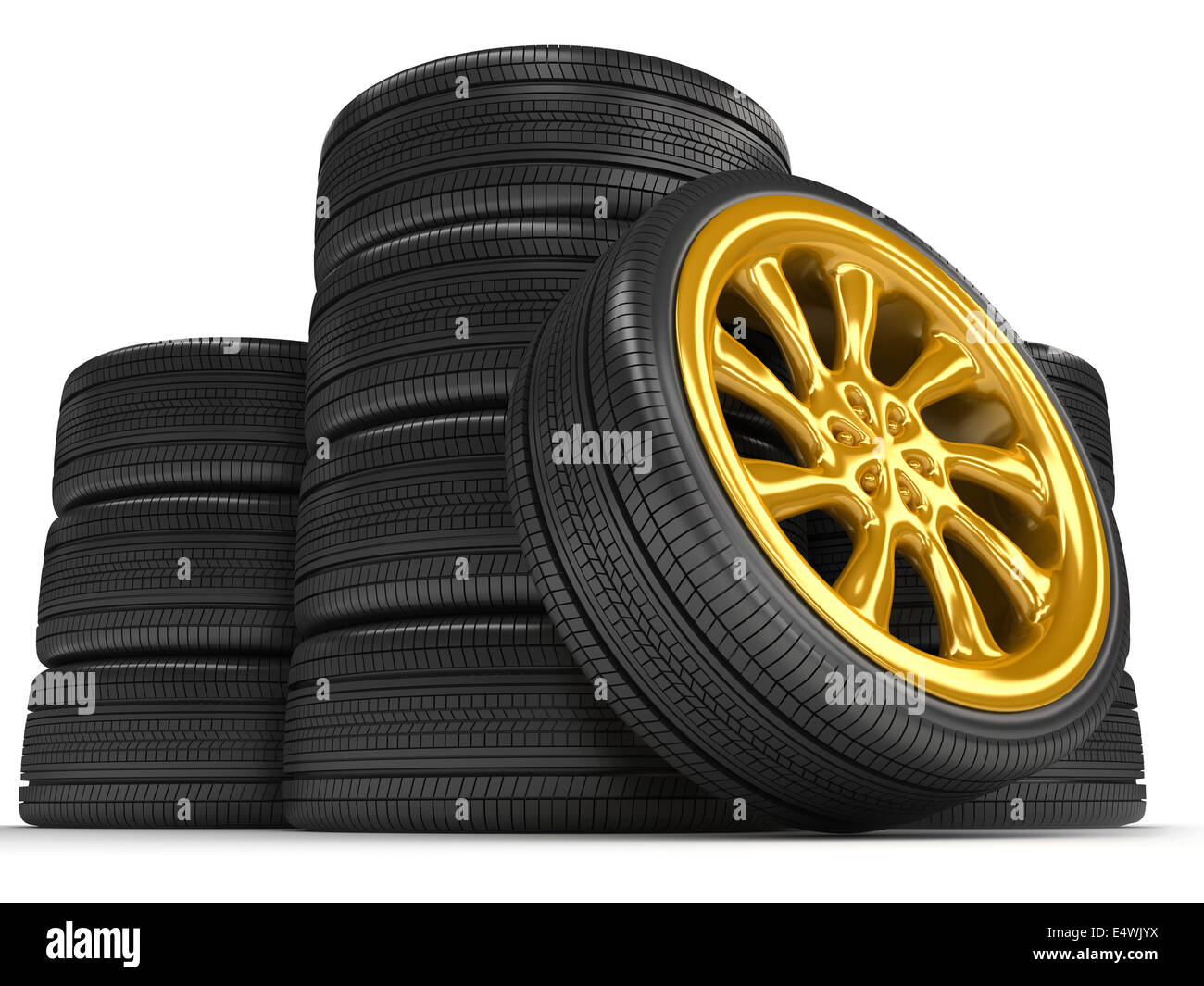 Wheels over white background Stock Photo - Alamy