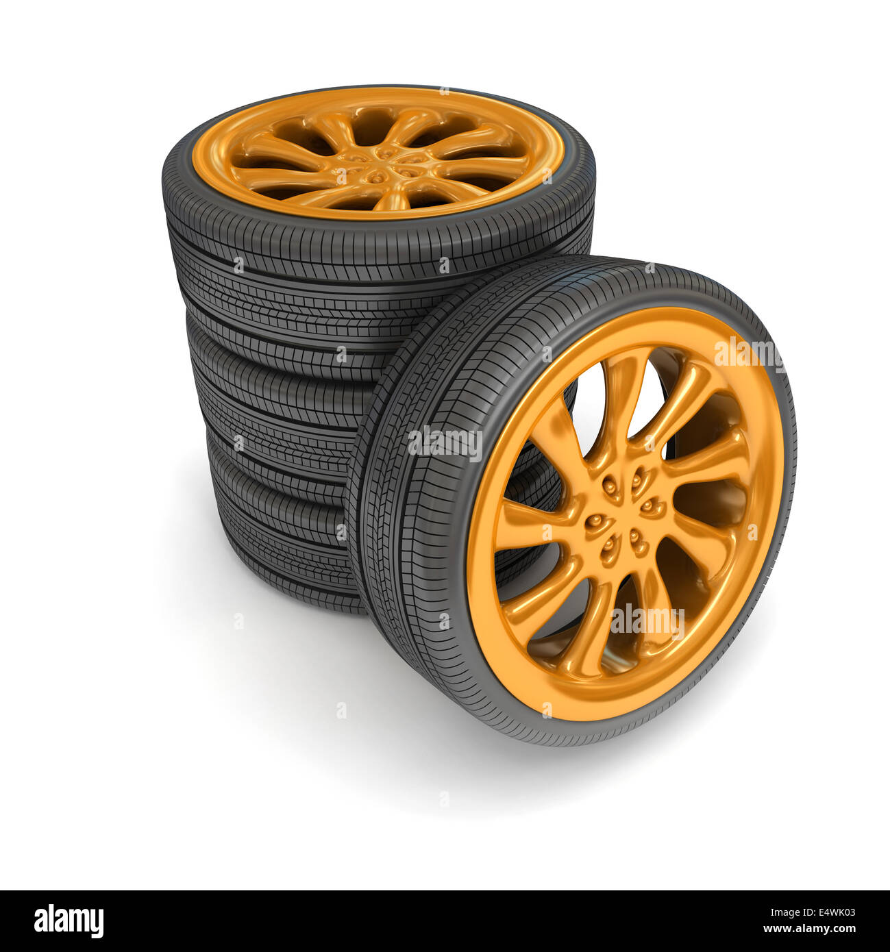Wheels over white background Stock Photo - Alamy