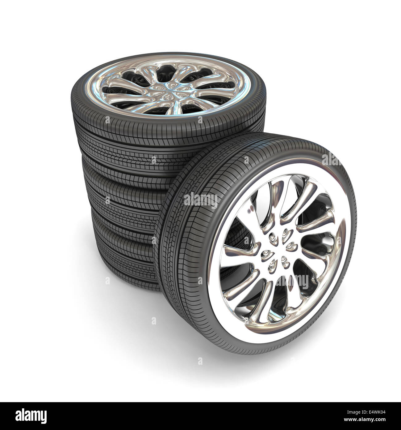 Wheels over white background Stock Photo - Alamy