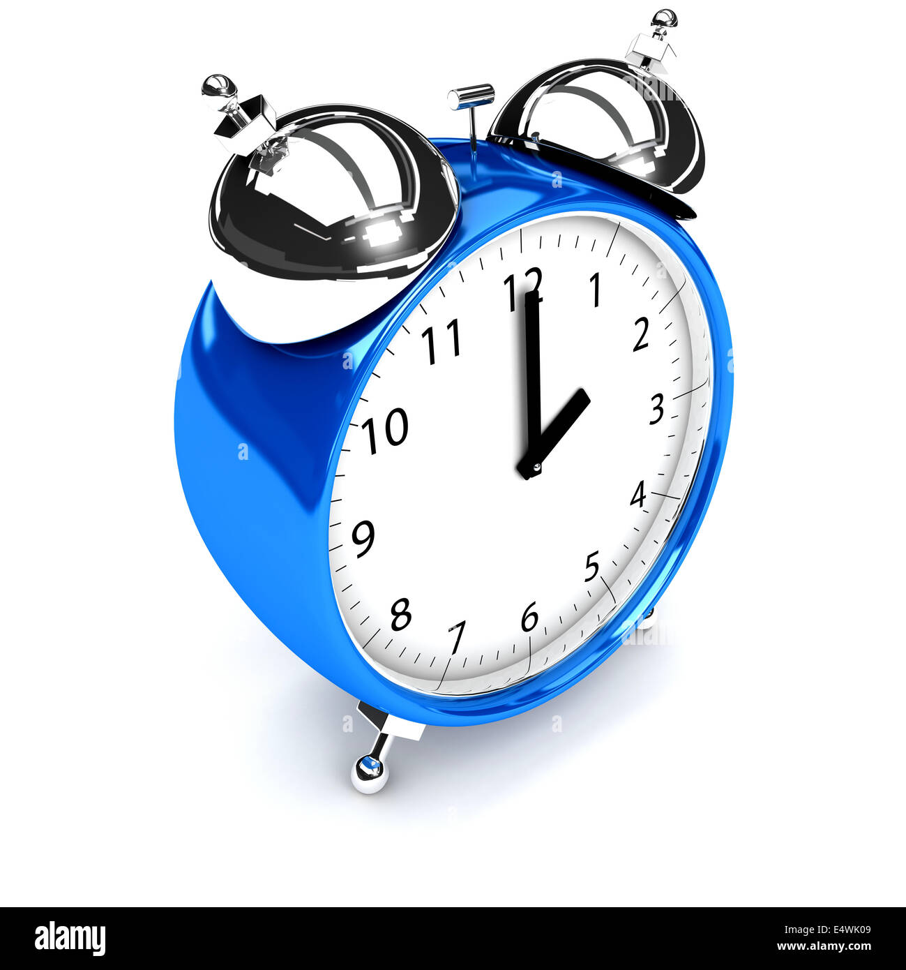 Clock over white Stock Photo - Alamy