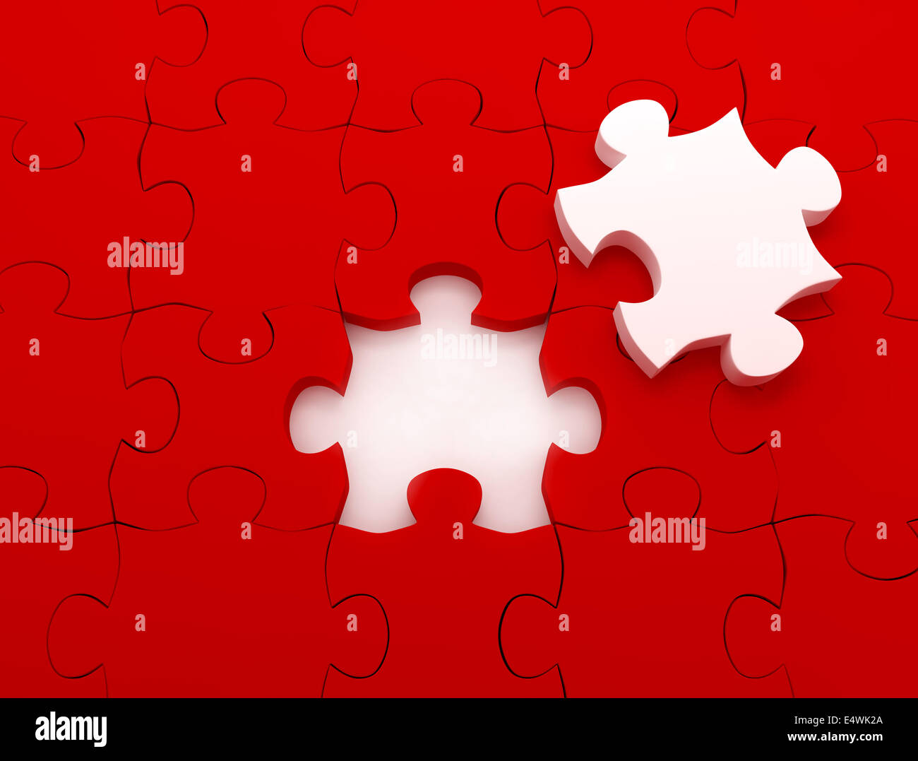 Puzzle over white background Stock Photo - Alamy