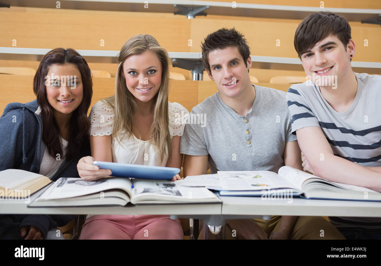 Happy college students lecture hall hi-res stock photography and images ...