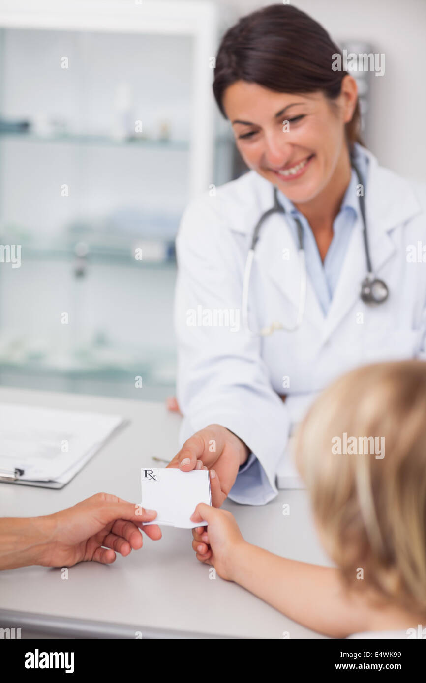 Female doctor giving a prescription Stock Photo - Alamy