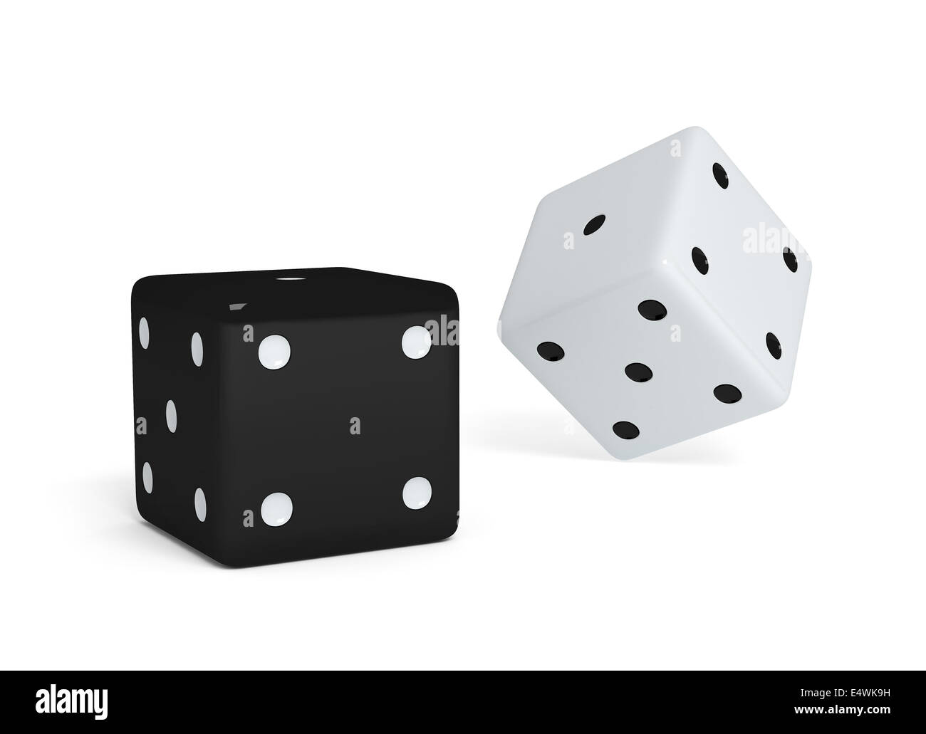 two dices on white background Stock Photo - Alamy