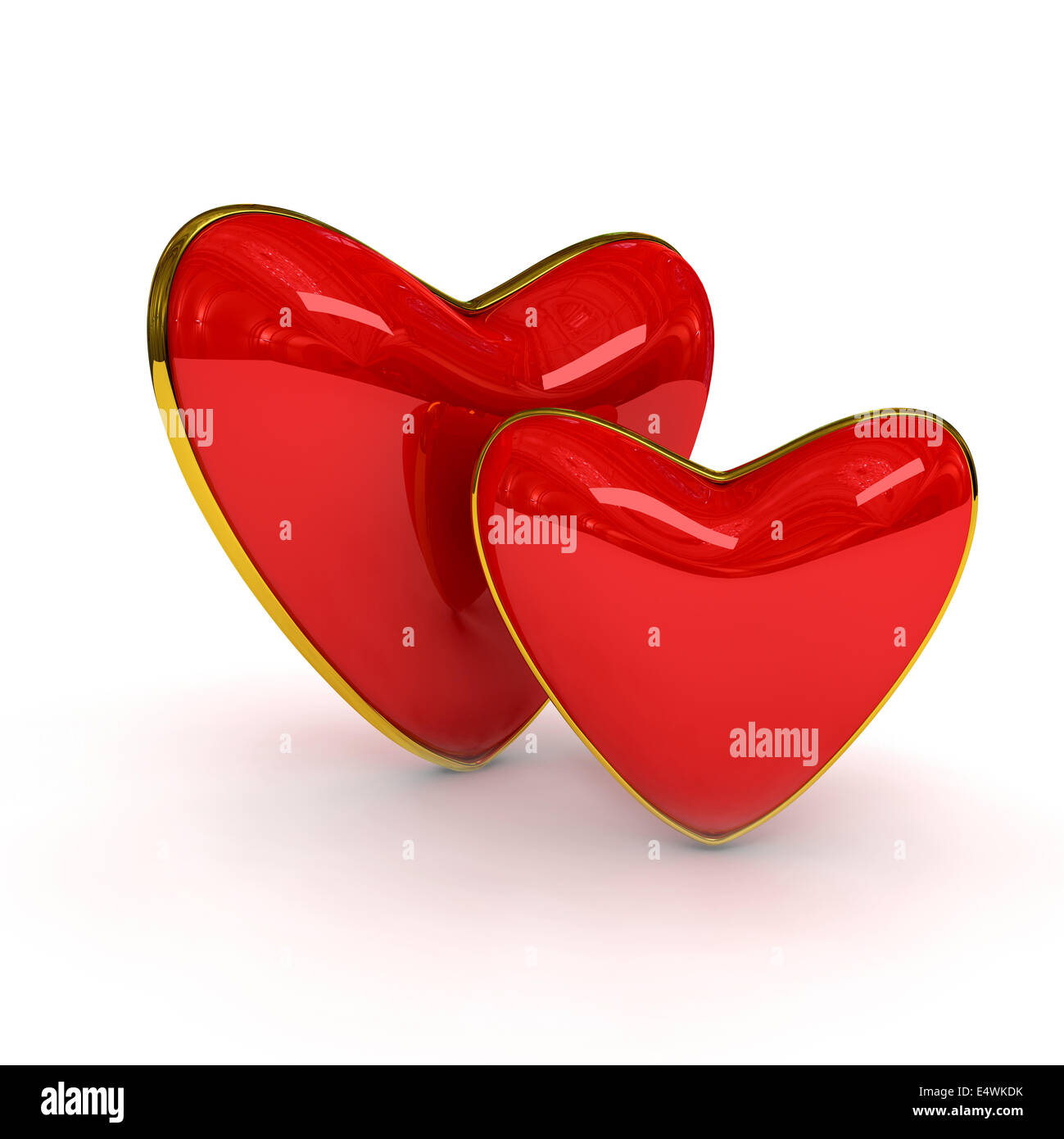 Heart over white Stock Photo - Alamy