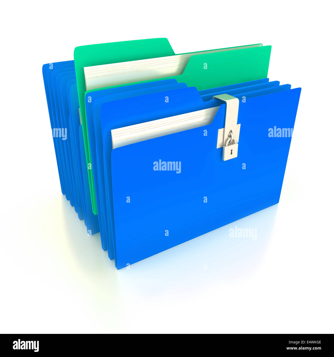 Folders over white background Stock Photo - Alamy