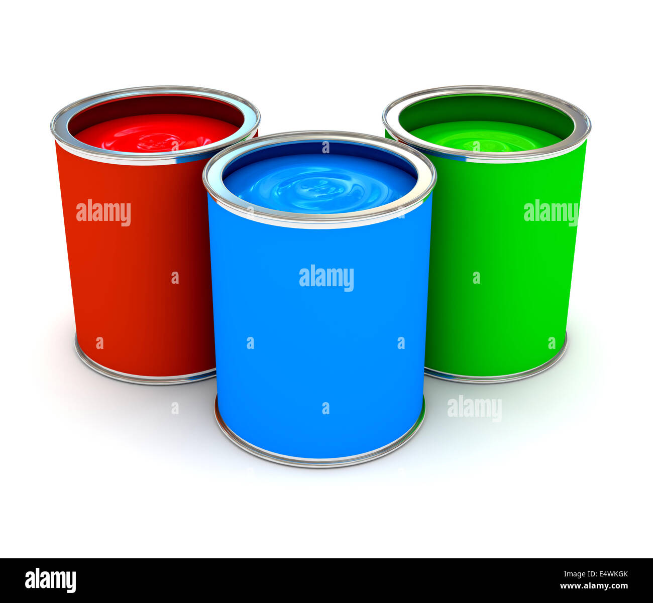 RGB color paint can over white Stock Photo - Alamy