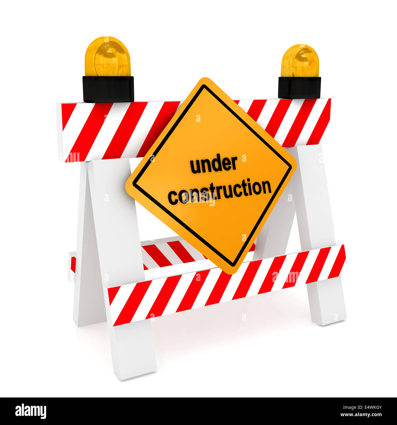 Under construction concept over white Stock Photo - Alamy
