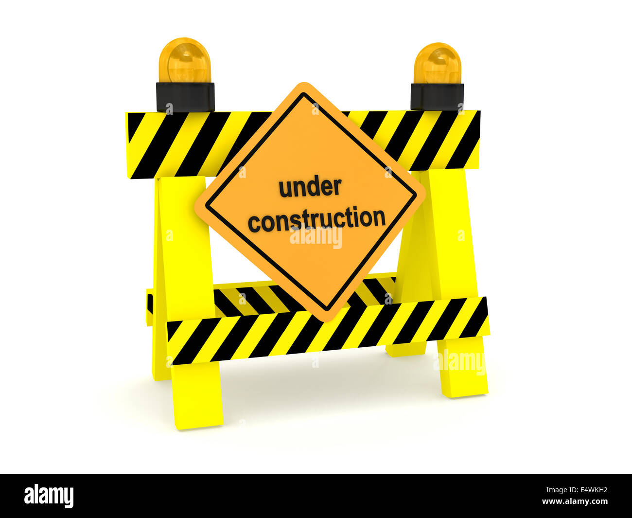 Under construction sign over white Stock Photo - Alamy