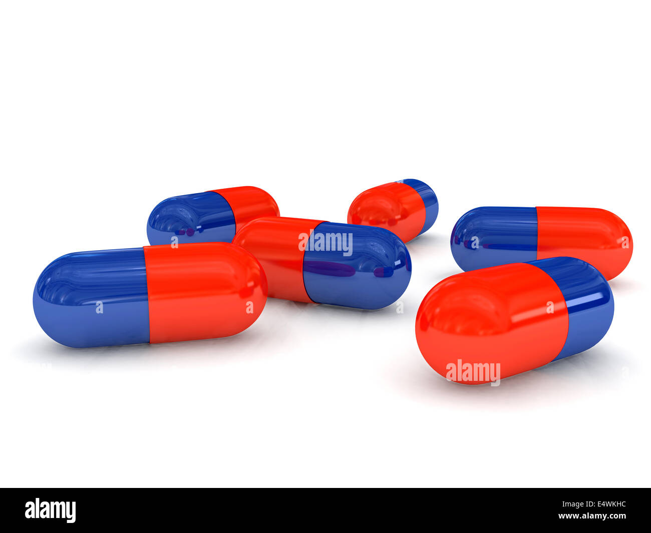 pills over white background Stock Photo - Alamy