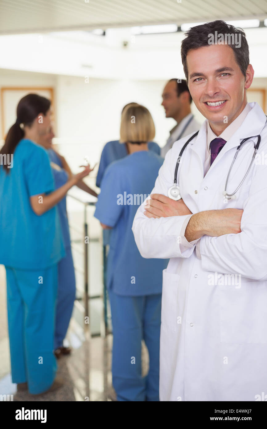 Medical team talking Stock Photo - Alamy